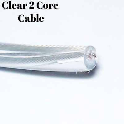 2 Core Transparent Round PVC Clear Flex