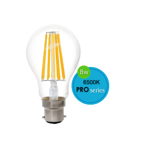 GLS LED 240V 8W B22 CLEAR 6500K DIMMABLE LUS20511