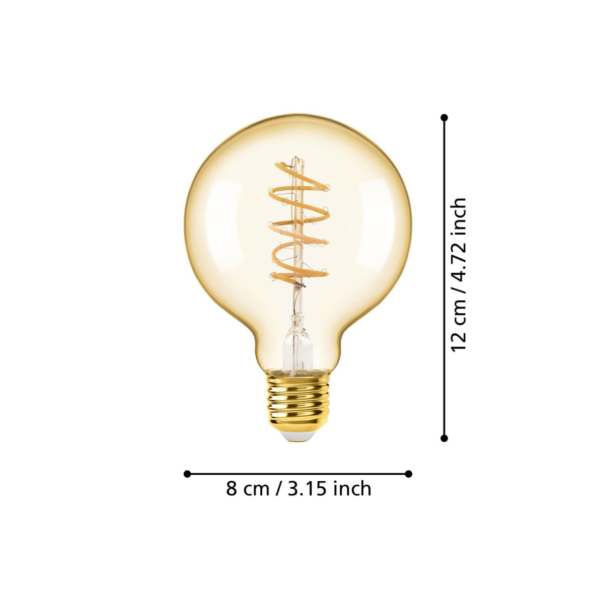 4W E27 2200K DIMMABLE LED G80 AMBER 110079