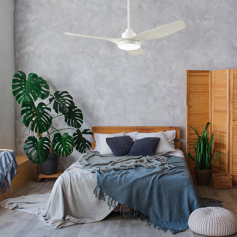 DC3 - 48"/1200mm Plastic Composite 3 Blade DC Ceiling Fan with Wall ...