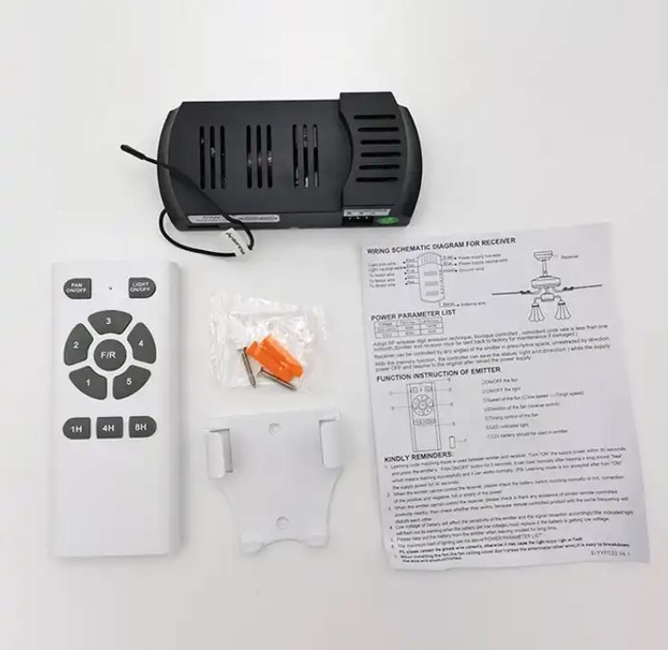 Universal DC Ceiling Fan Remote With and Without Light ELE-FRDC45W