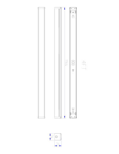 Pierlite 40 Watt 1164mm ECO LED Wide Body Batten With CCT White