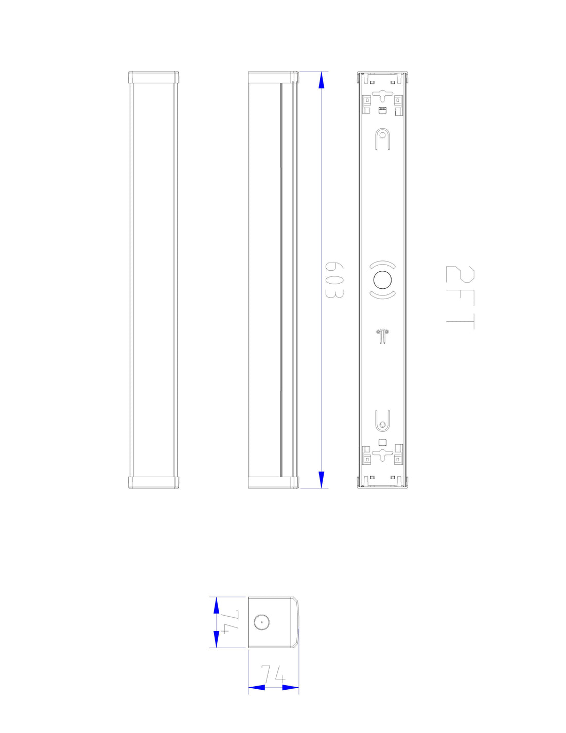 Pierlite 40 Watt 1164mm ECO LED Wide Body Batten With CCT White