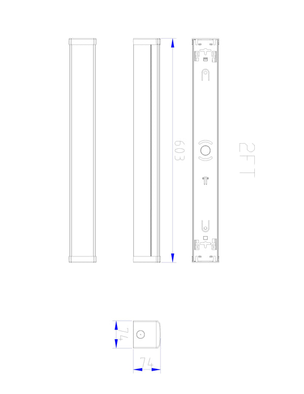 Pierlite 40 Watt 1164mm ECO LED Wide Body Batten With CCT White