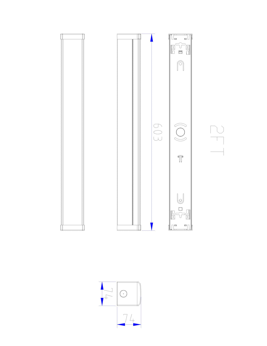 Pierlite 40 Watt 1164mm ECO LED Wide Body Batten With CCT White