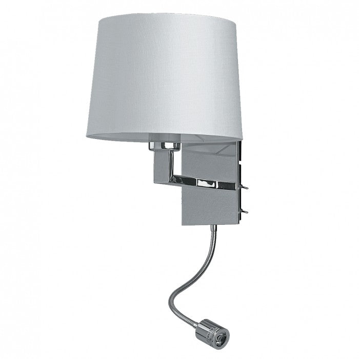 Bedside Wall light with flexi LED Task Light White 60W WL2252-WH Super